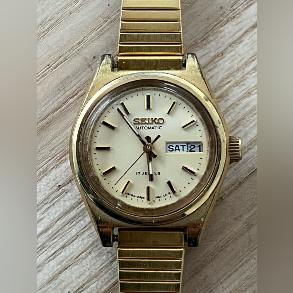 Seiko Automatic Vintage Ladies Watch Gold Tone Dial A… - Gem